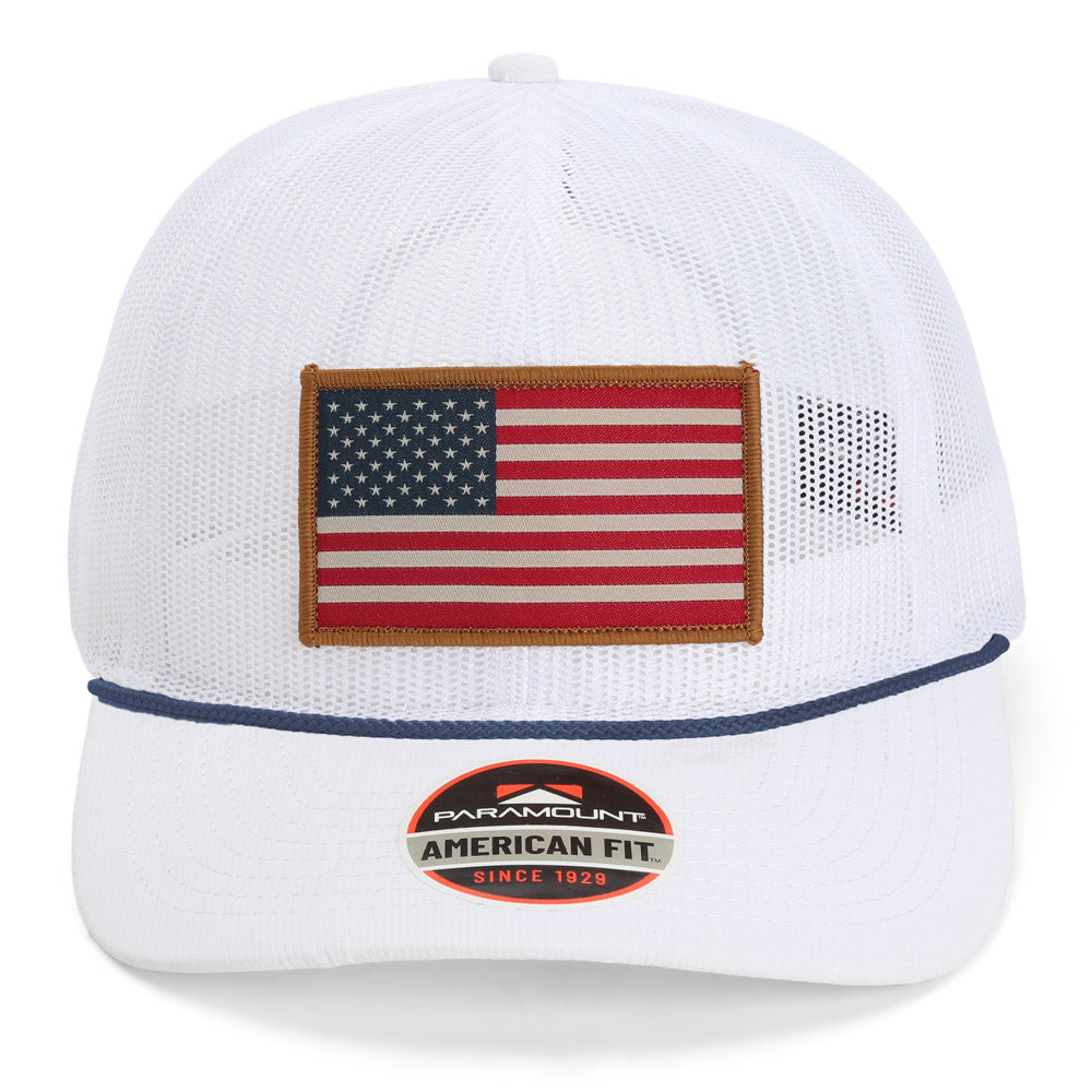 Vintage All Mesh American Flag Rope Cap – RackUp+Go