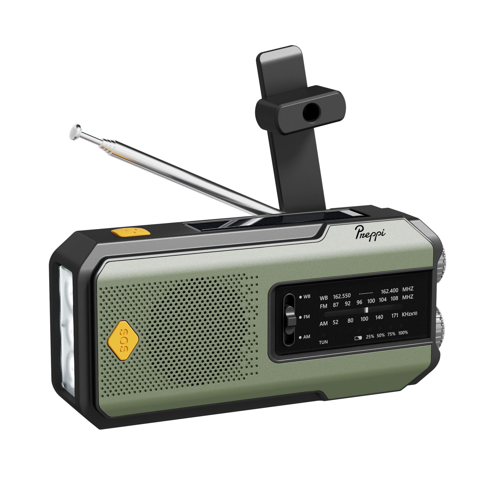 Preppi | Solar Phone Charger & Emergency Radio – RackUp+Go