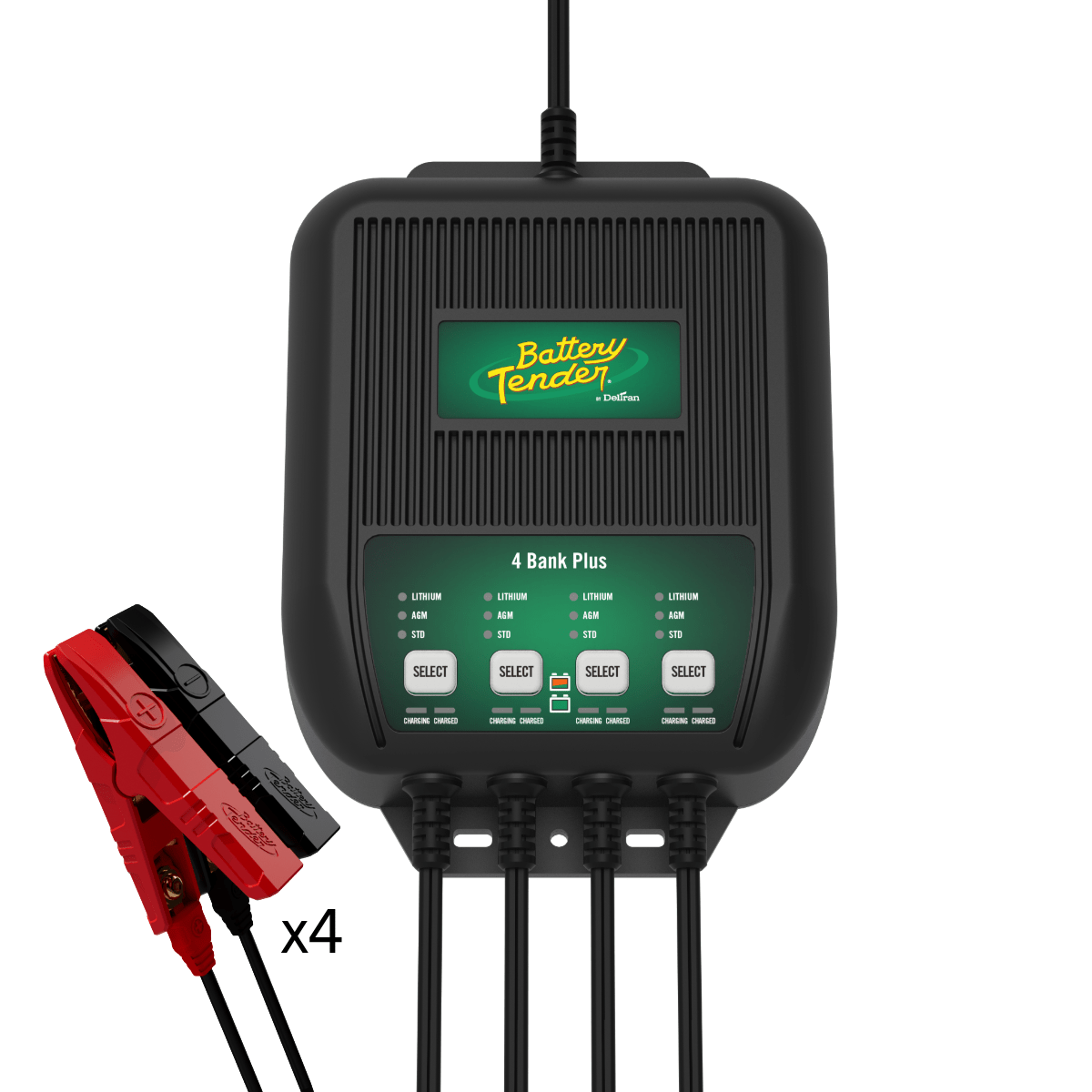 Battery Tender® 4-Bank 12V 1.25 Amp Battery Charger and Maintainer ...