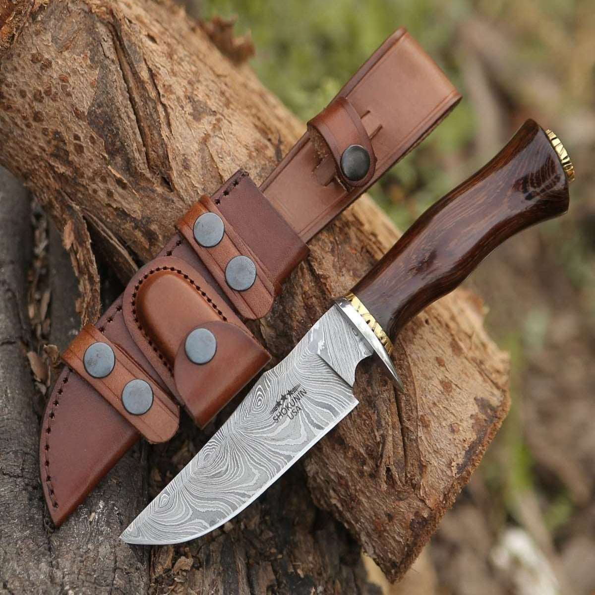 Panther Hunting Knife with Exotic Wenge Wood Handle – RackUp+Go