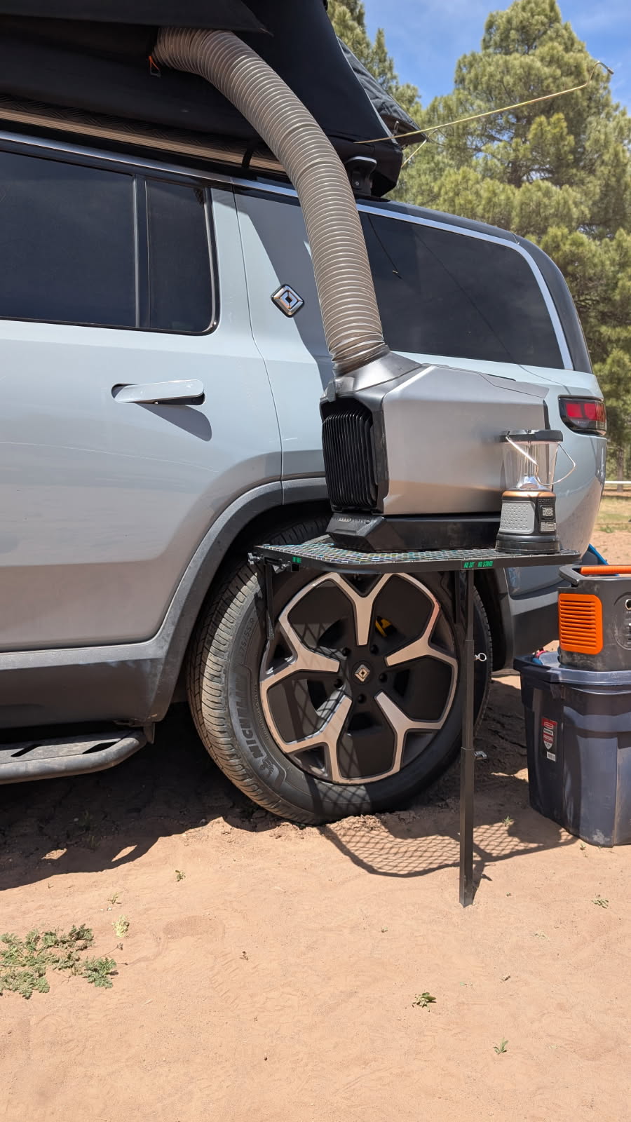 SMALL - Aluminum Camping Tire Table – RackUp+Go
