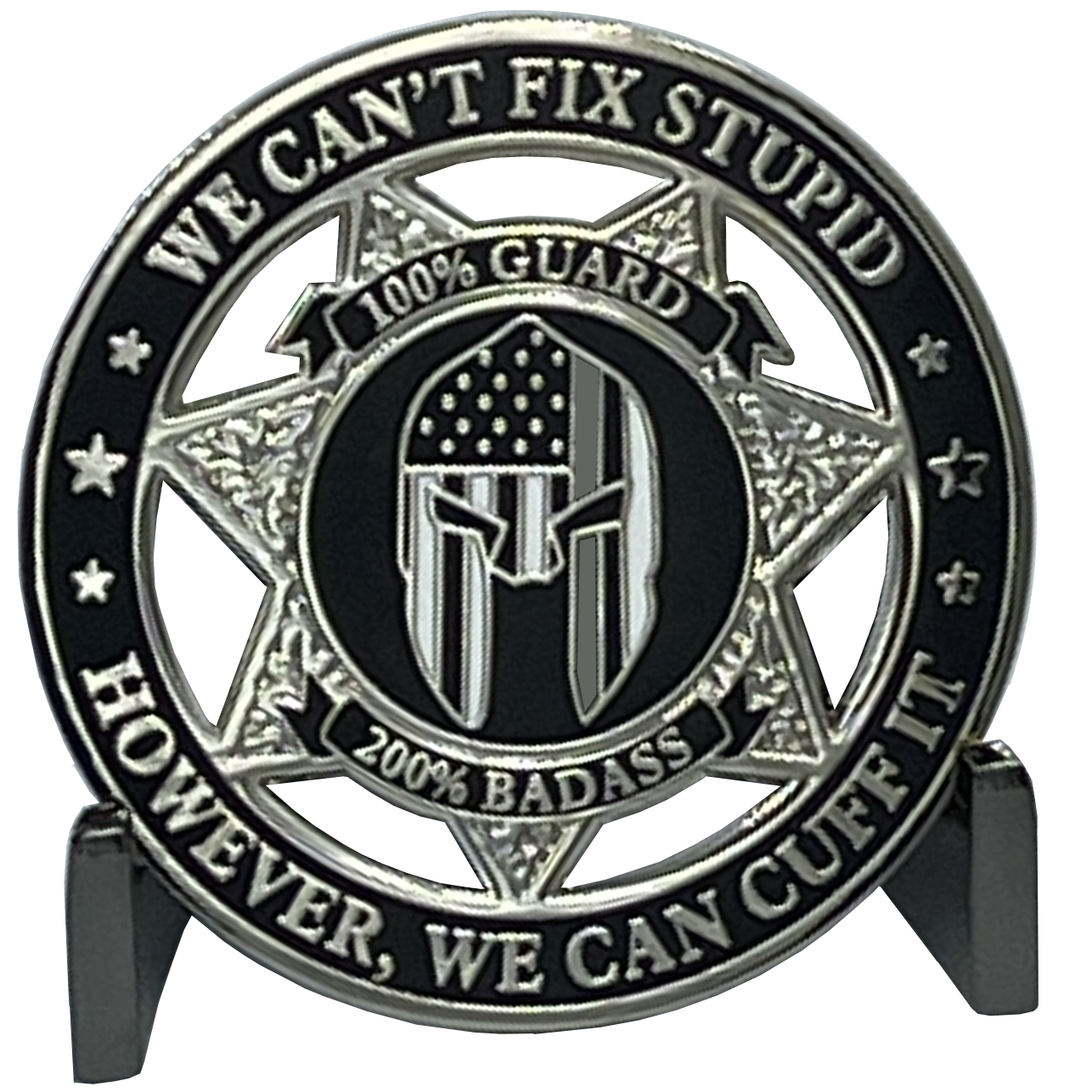 BL5-004 Can't Fix Stupid Old School Prison Guard Correctional Officer ...