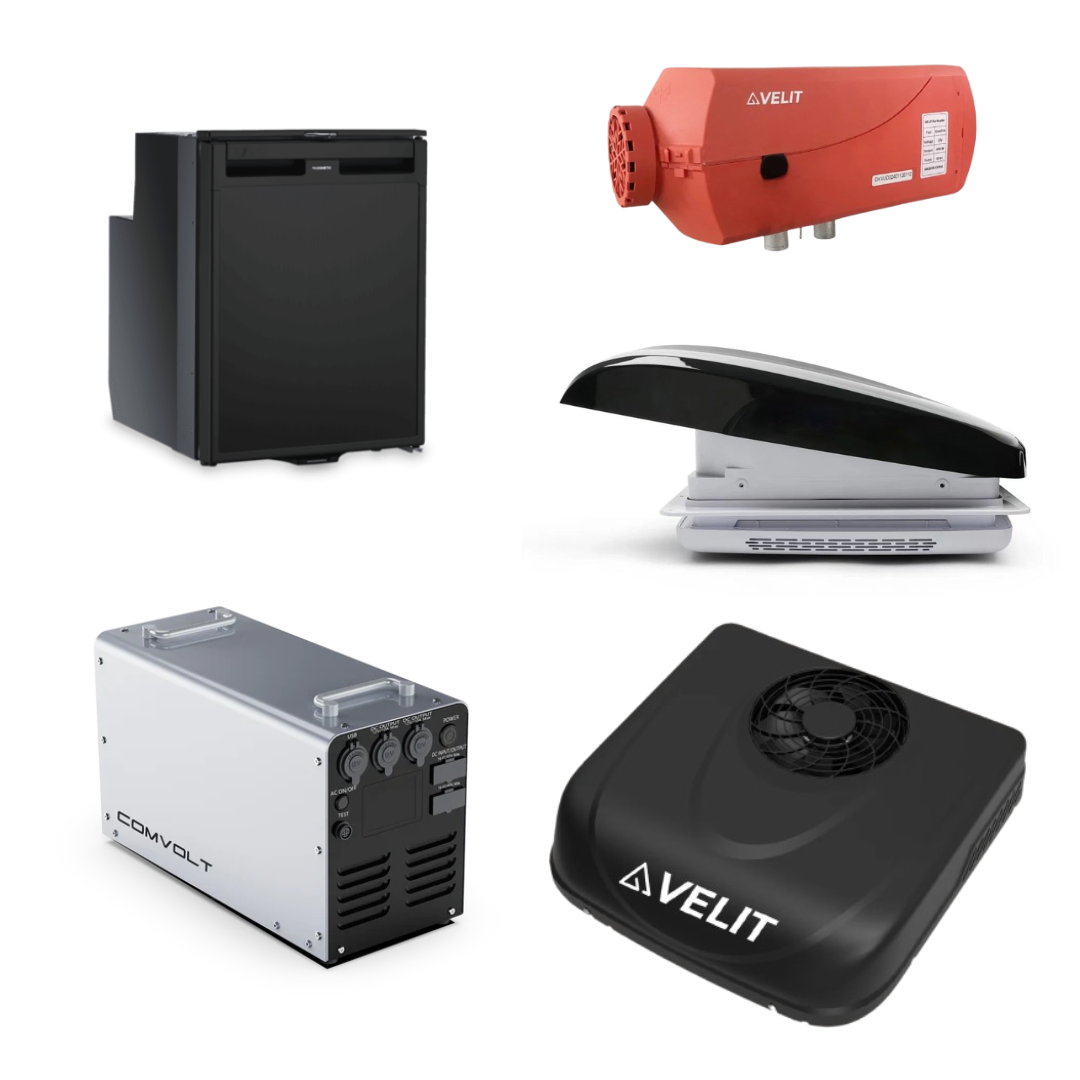 COMVOLT 4200 Kit + VELIT 2000R + VELIT Air Heater + Dometic CRX 80U ...