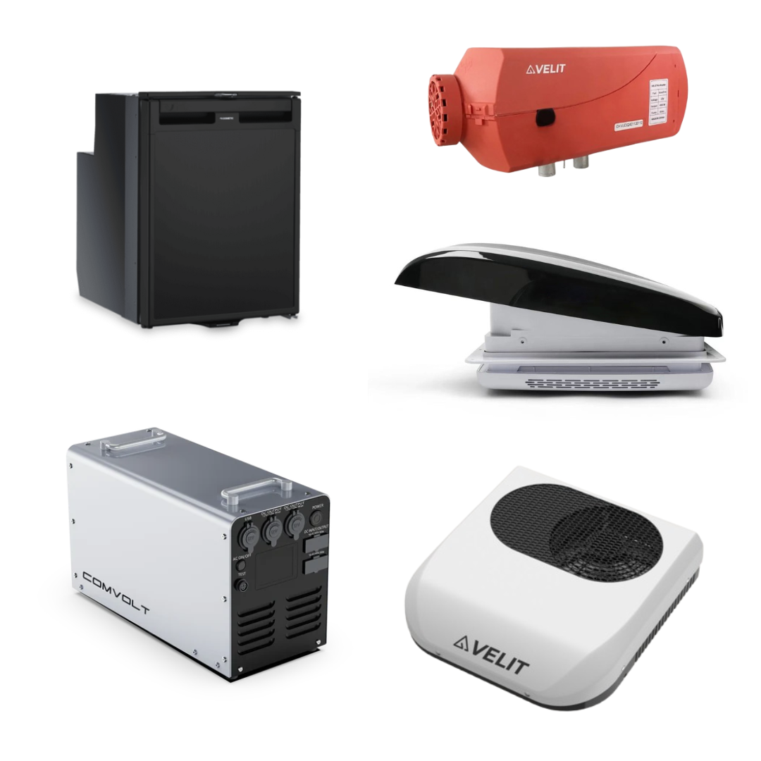 COMVOLT 4200 Kit + VELIT 2000R MINI + VELIT Air Heater + Dometic CRX 8 ...
