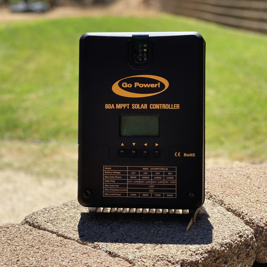 Go Power 60 Amp MPPT Solar Controller - RackUp+Go