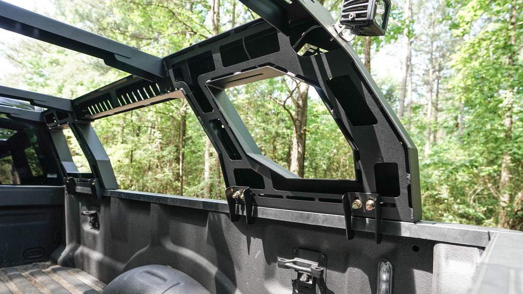 Fab Fours Overland Adjustable Truck Rack System - Matte Black - RACK01 ...